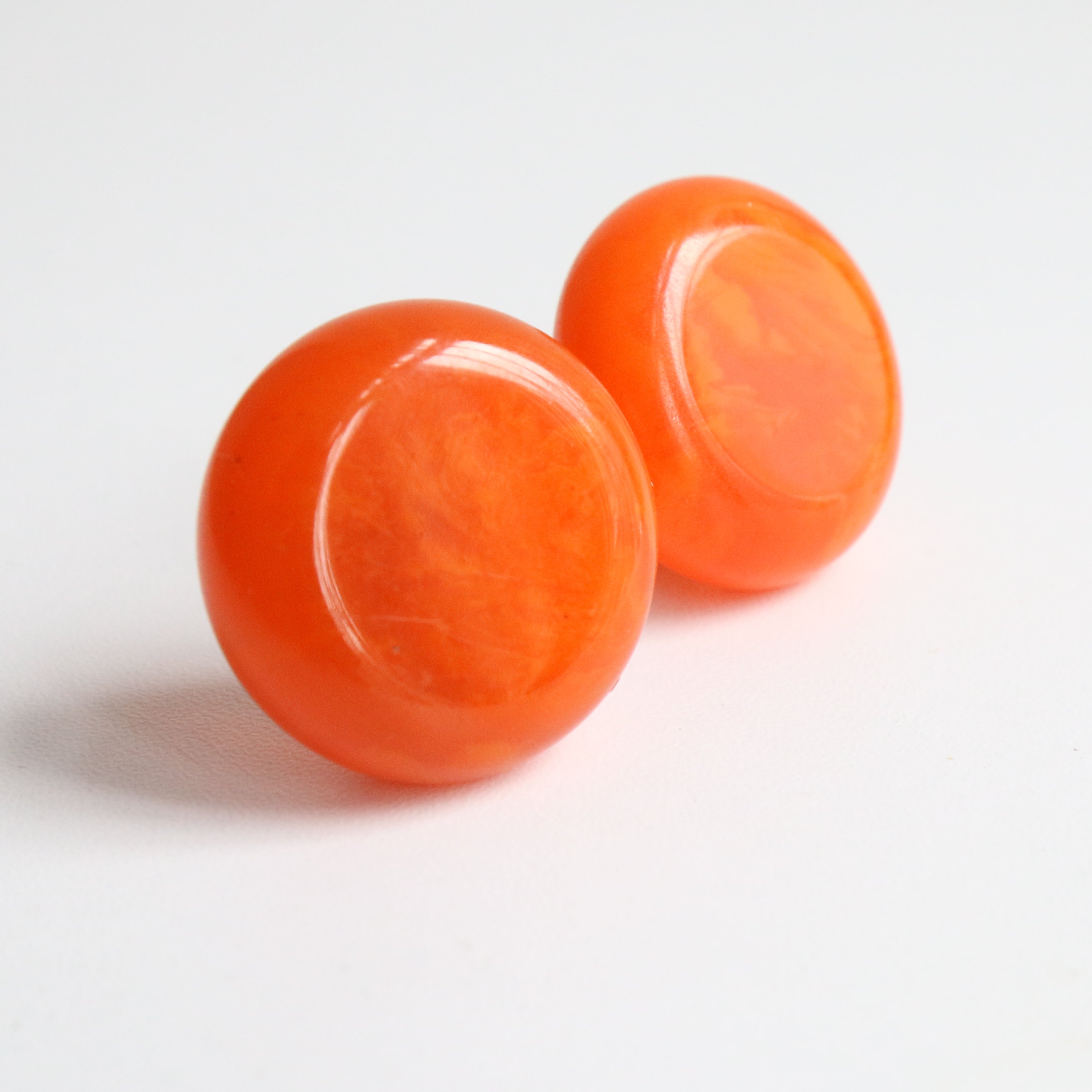 "Tangerine Bakelite" Vintage 1940's Large Marbled Orange Bakelite Clip ...