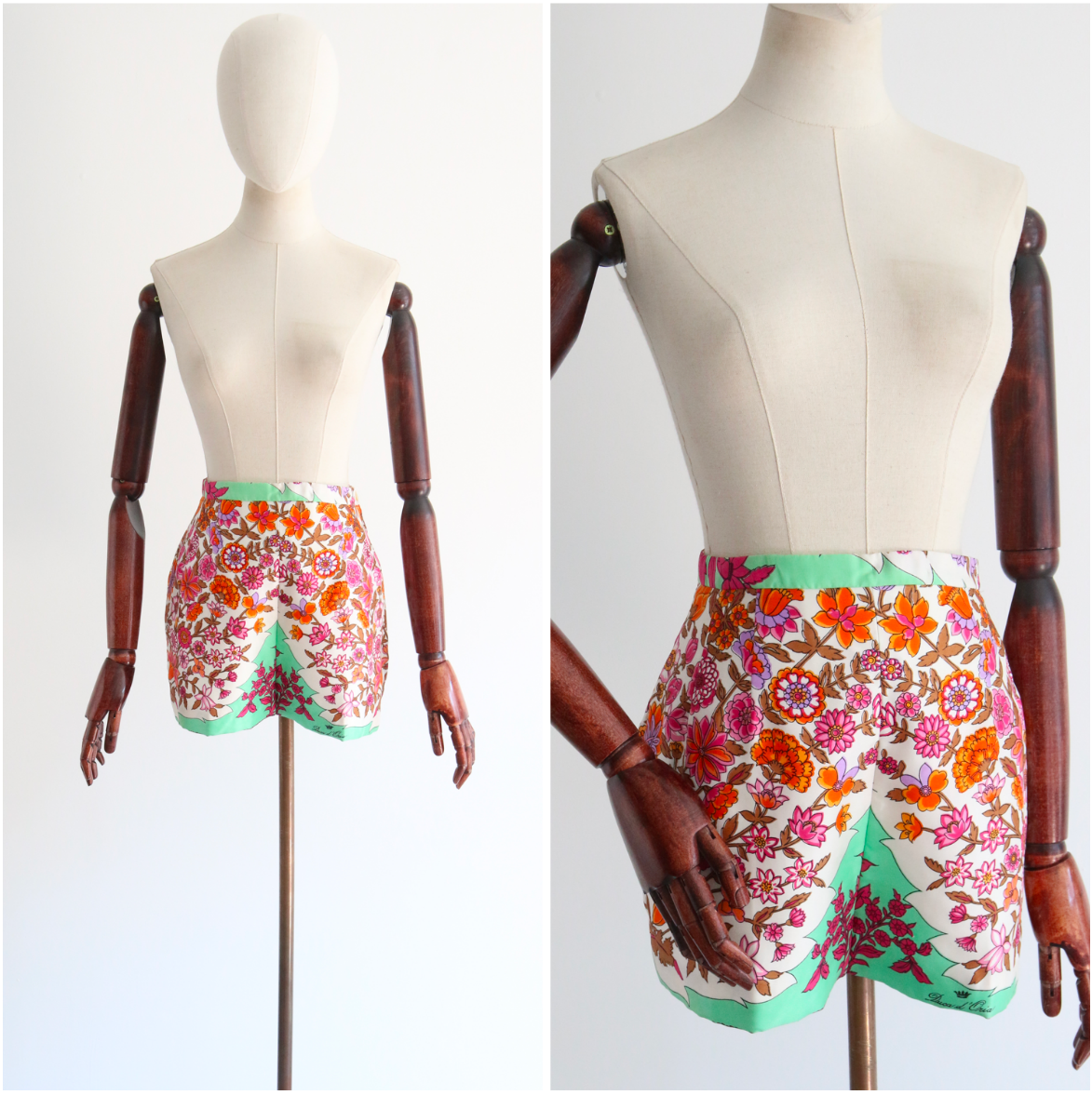 "Anne Rubin" Vintage 1960's Pure Silk Floral Shorts UK 8 US 4 – Willow ...